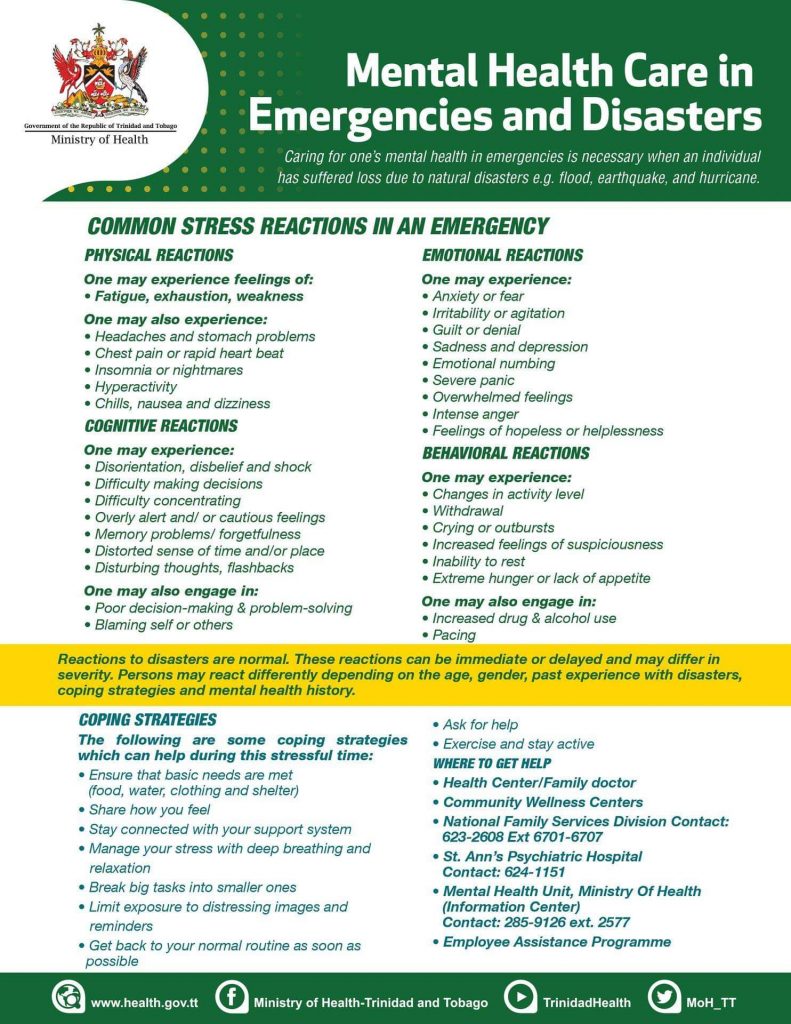 Mental Health Care in Emergencies and Disasters – EASTERN REGIONAL ...