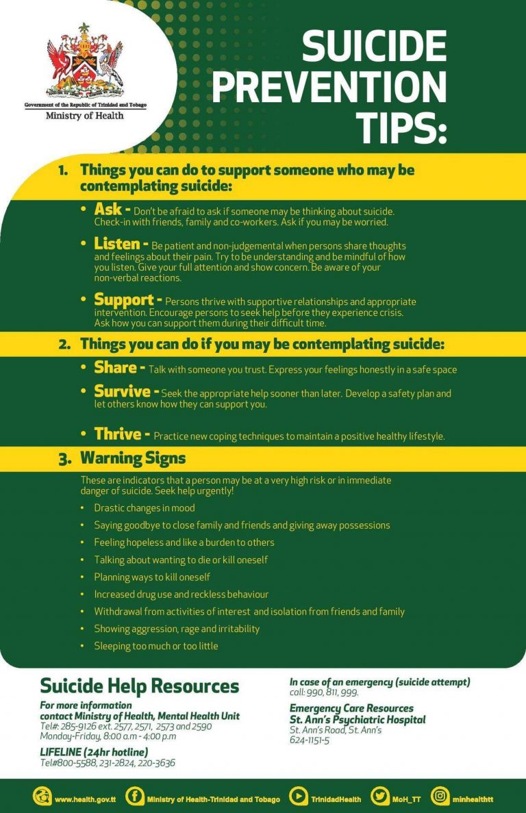 Suicide Prevention Tips – EASTERN REGIONAL HEALTH AUTHORITY