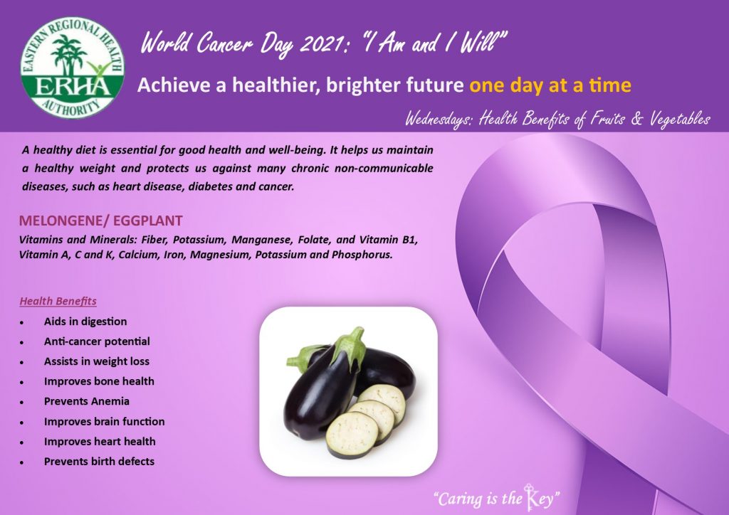 Health Benefits – Melongene/Eggplant – EASTERN REGIONAL HEALTH AUTHORITY