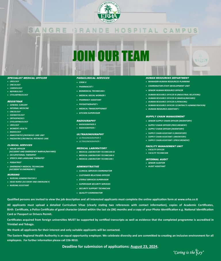 Join Our Team – EASTERN REGIONAL HEALTH AUTHORITY